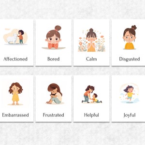 Editable Emotion Flashcards for Kids: Montessori Learning (PDF) - Etsy