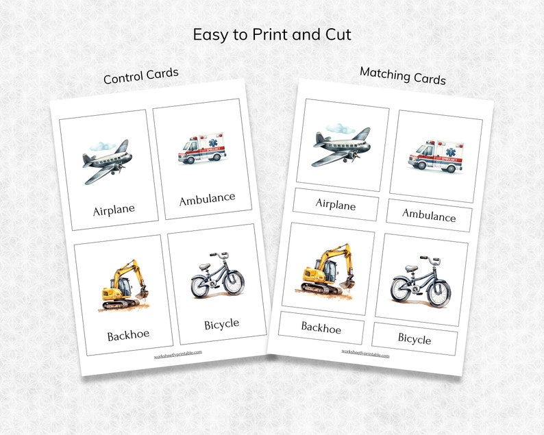 Editable Vehicle and Transport Flashcards for Kids | Educational ...