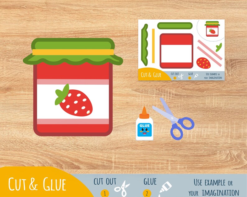 Food Cut and Glue Paper Craft Activities for Kids, Scissor Skills ...