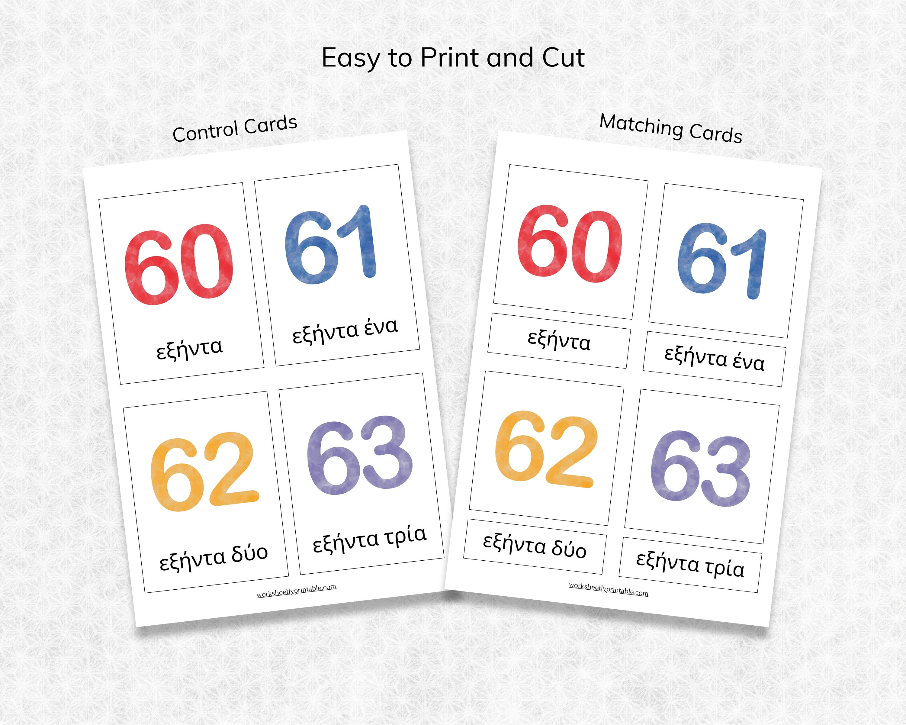 Educational Greek Numbers Flashcards | Learn and Count Numbers 0-100 ...