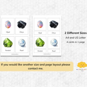 Gemstones Flashcards | Minerals and Crystals Cards | Educational 3 Part ...