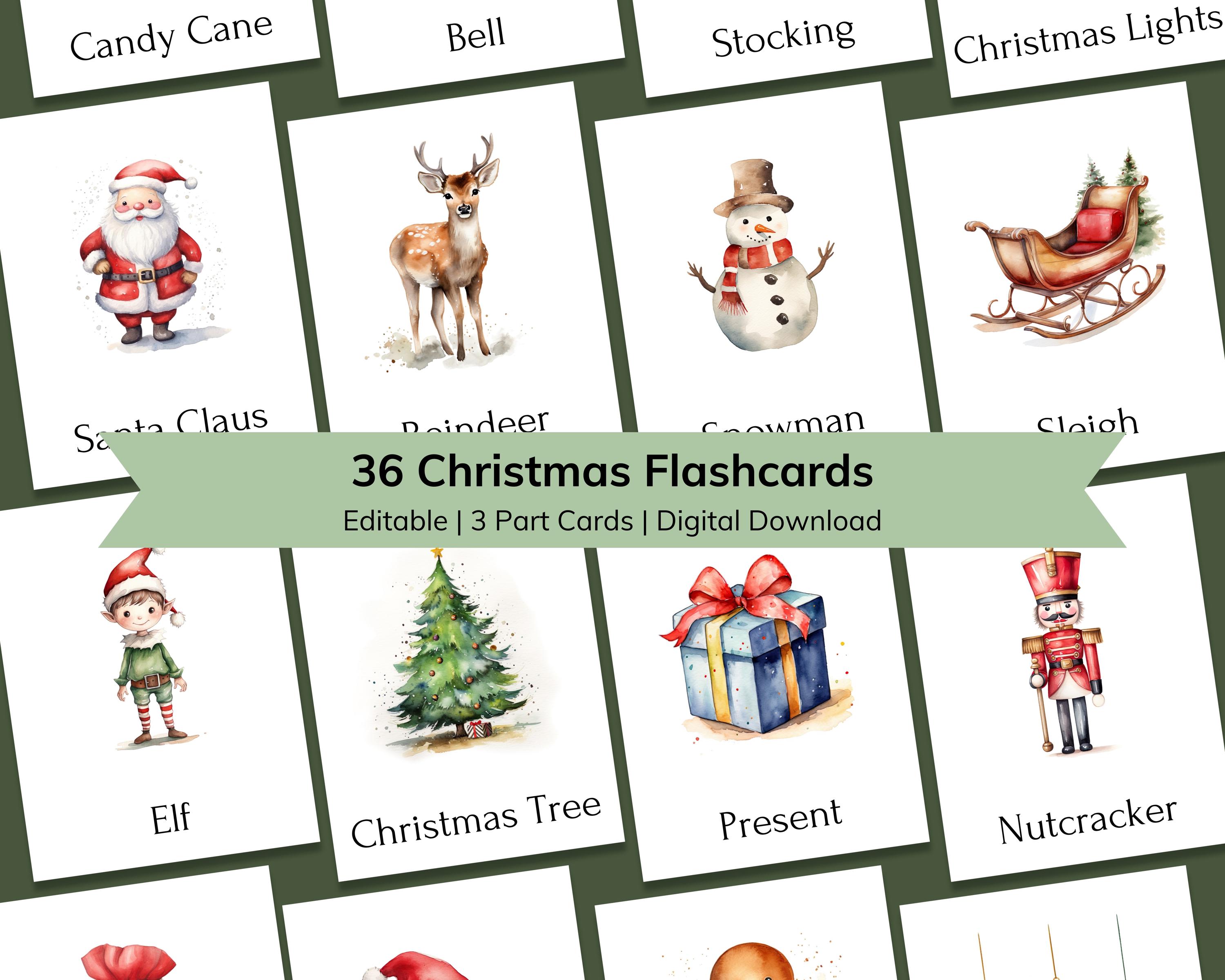 Flashcards Christmas Christmas Vocabulary Flashcards Learn 20 Key
