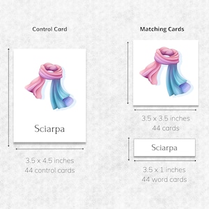 Italian Clothes Flashcards for Kids | 3 Part Nomenclature Educational ...