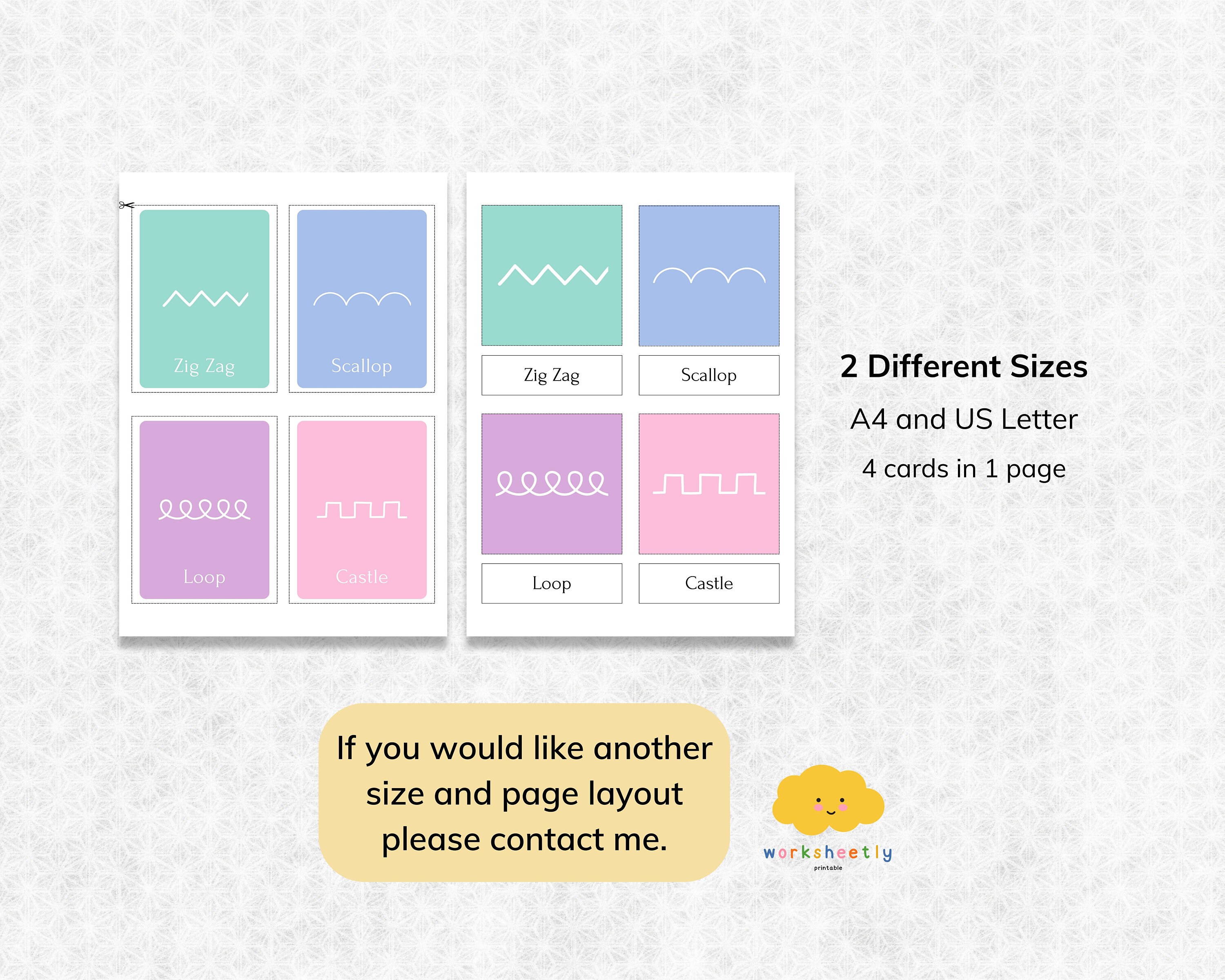 Finger Tracing Cards Types of Lines | Finger Tracing Montessori ...