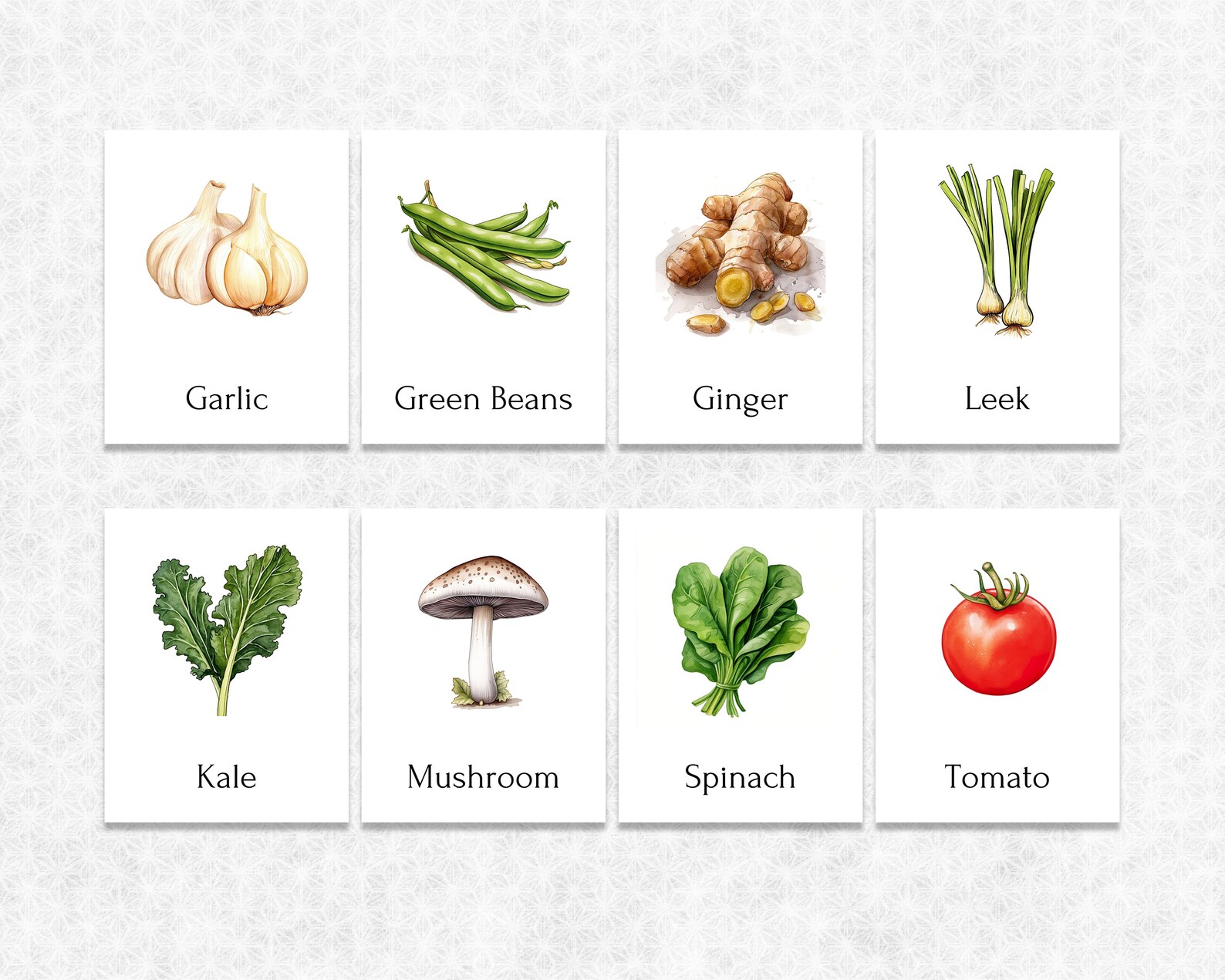Editable Vegetables Flashcards for Kids | Educational 3 Part ...
