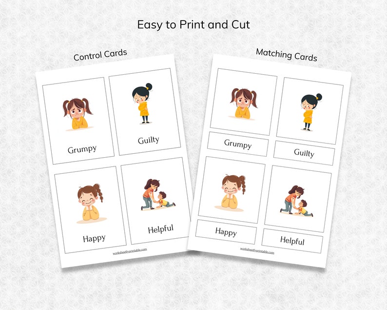 Editable Emotion Flashcards for Kids, Multilingual Educational Tool ...