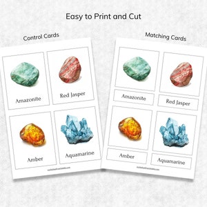 Gemstones Flashcards | Minerals and Crystals Cards | Educational 3 Part ...