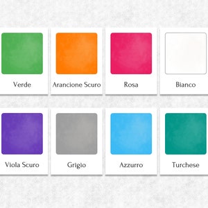 Italian Color Flashcards for Kids, Printable 3 Part Nomenclature ...