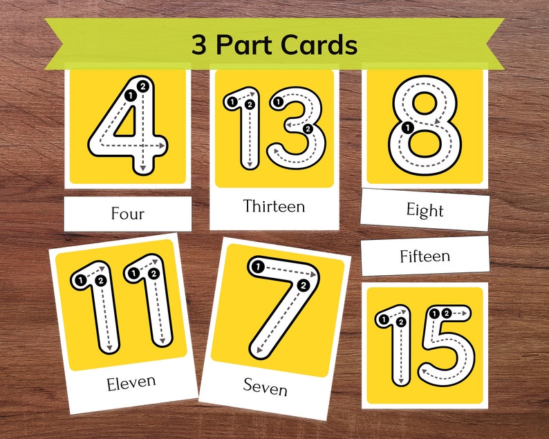 Number Tracing Flashcards for Kids, 0-20 Numbers Learn, Printable ...