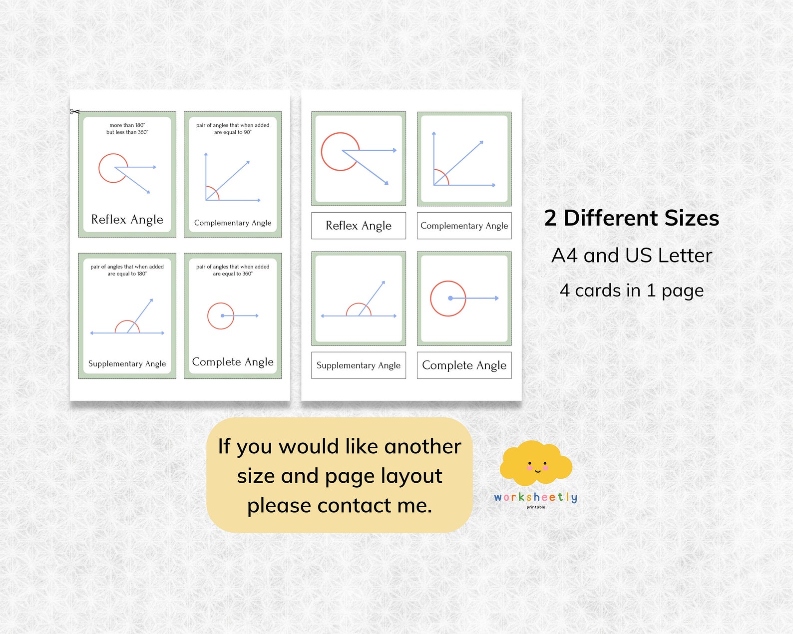Types of Angles Measuring Math Montessori Flashcards | Montessori ...