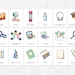 Editable School Supplies Flashcards for Kids, Printable 3 Part ...