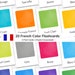 French Color Flashcards for Kids, Printable 3 Part Nomenclature Toddler ...