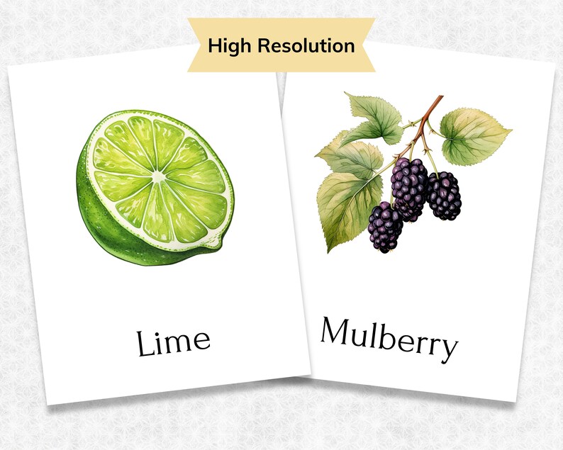 Editable Fruits Flashcards for Kids | Educational 3 Part Nomenclature ...