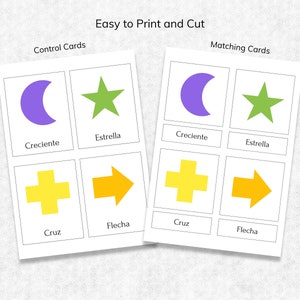 22 Spanish Shapes Flashcards for Kids | 2D Geometric Shapes Educational ...