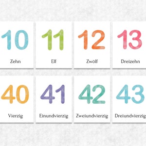 German Numbers Educational Flashcards for Kids | Learn to Count in ...