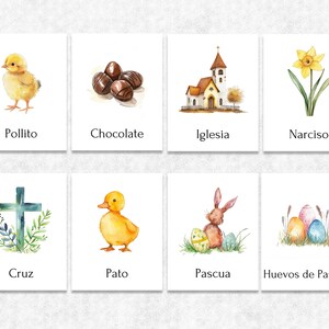 Spanish Easter Montessori Flashcards for Kids | Nomenclature 3 Part ...