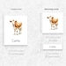 32 Watercolor Farm Animals Flashcards: Montessori Learning Cards ...