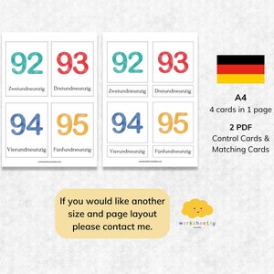 German Numbers Educational Flashcards for Kids Learn to Count in German ...