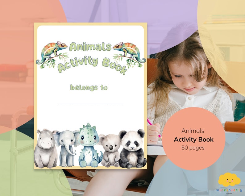 Animals Toddler Busy Book Toddler Learning Binder Montessori Toddler ...