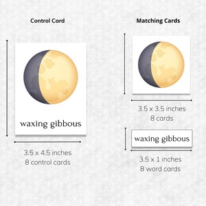 Moon Phases Montessori Flashcards for Kids | Printable 3 Part ...