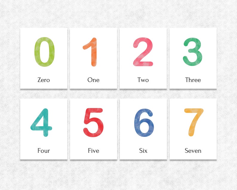 Montessori Numbers 0-100 Flashcards: Printable Learning (digital ...