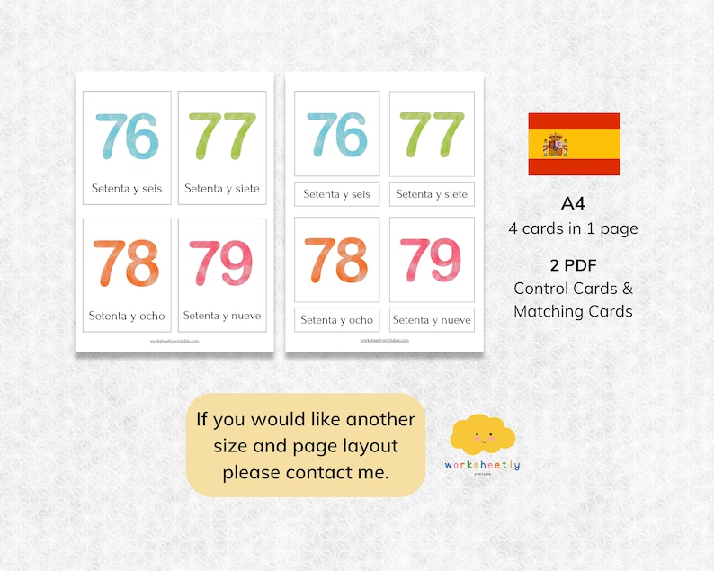 Spanish Number Flashcards for Kids Learn Numbers 0-100 3 Part ...