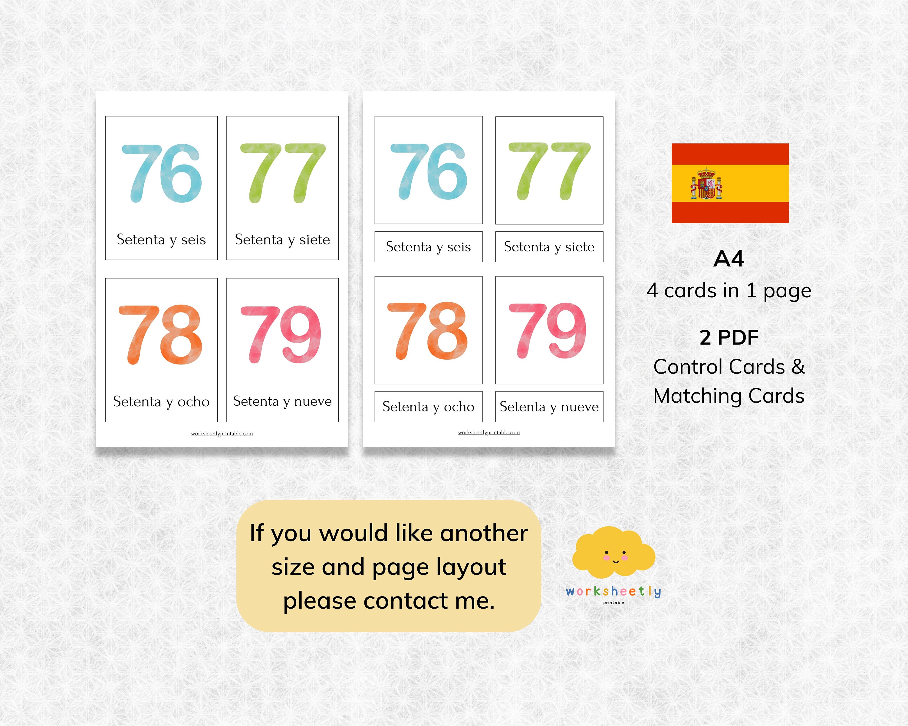 Spanish Number Flashcards for Kids Learn Numbers 0-100 3 Part ...