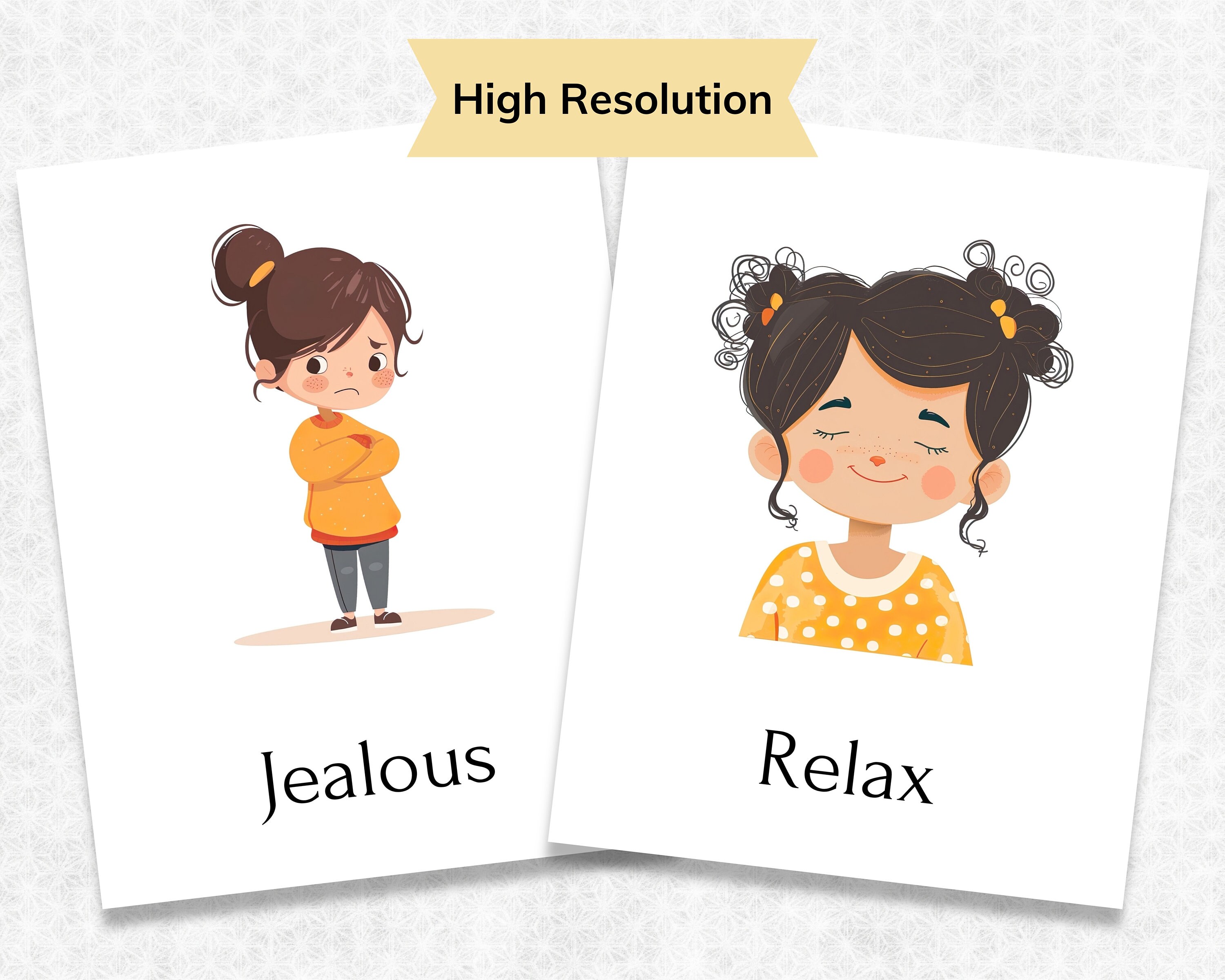 Editable Emotion Flashcards for Kids, Multilingual Educational Tool ...