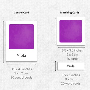 Italian Color Flashcards for Kids, Printable 3 Part Nomenclature ...