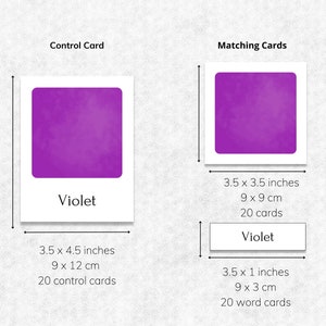 French Color Flashcards for Kids, Printable 3 Part Nomenclature Toddler ...