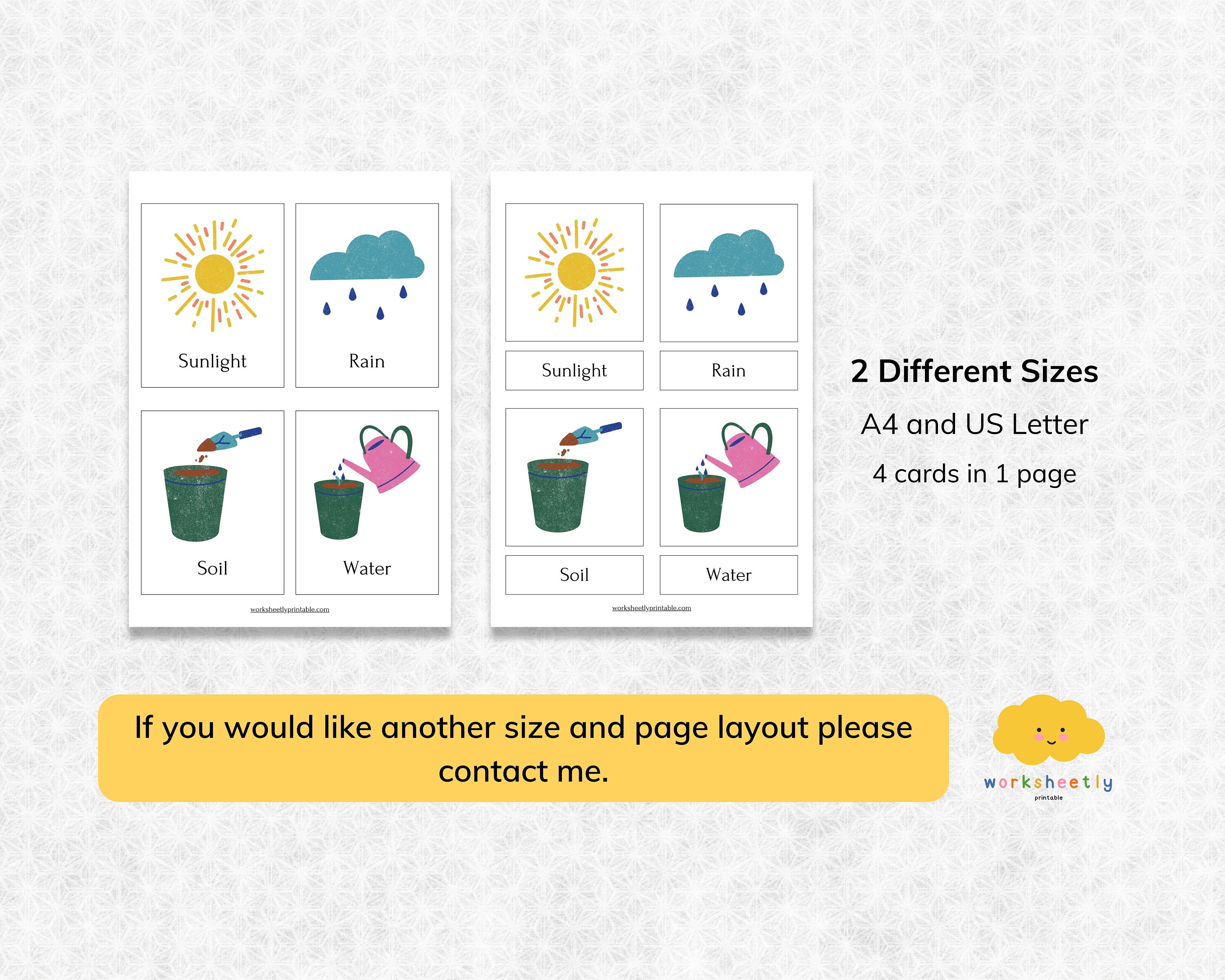Gardening Vocabulary Flashcards: Montessori Educational Printables ...