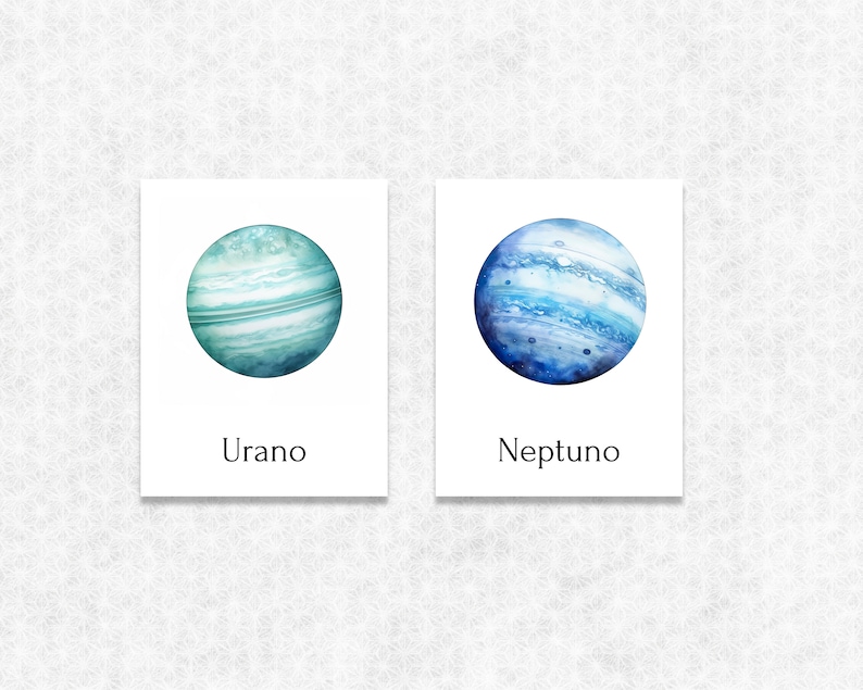 Spanish Solar System Flashcards for Kids Printable Montessori Materials ...