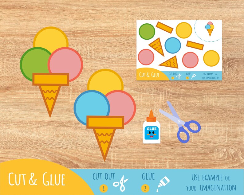 Food Cut and Glue Paper Craft Activities for Kids, Scissor Skills ...