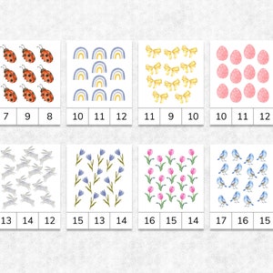 Easter Count and Clip Cards | Numbers 1-20 Count Flashcards for Kids ...