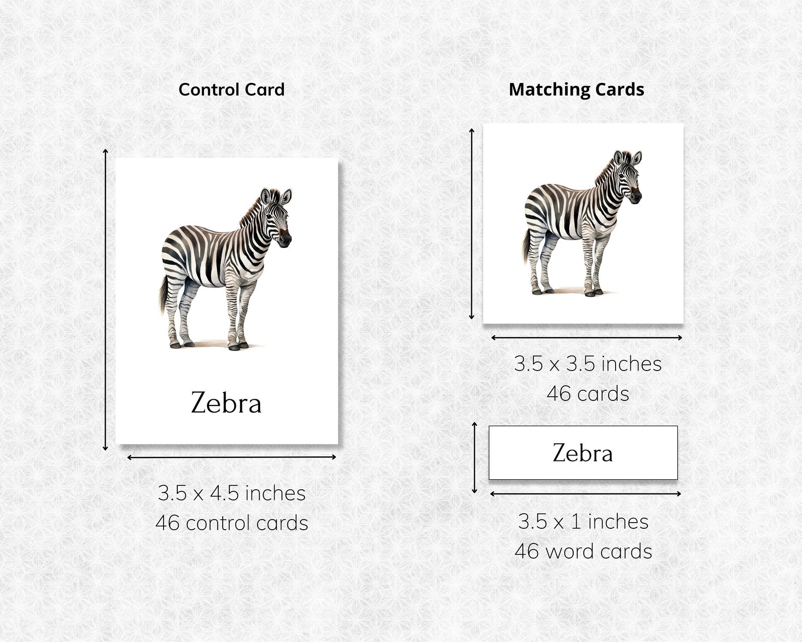 Editable Safari Animals Flashcards for Kids, Montessori Animal Name ...