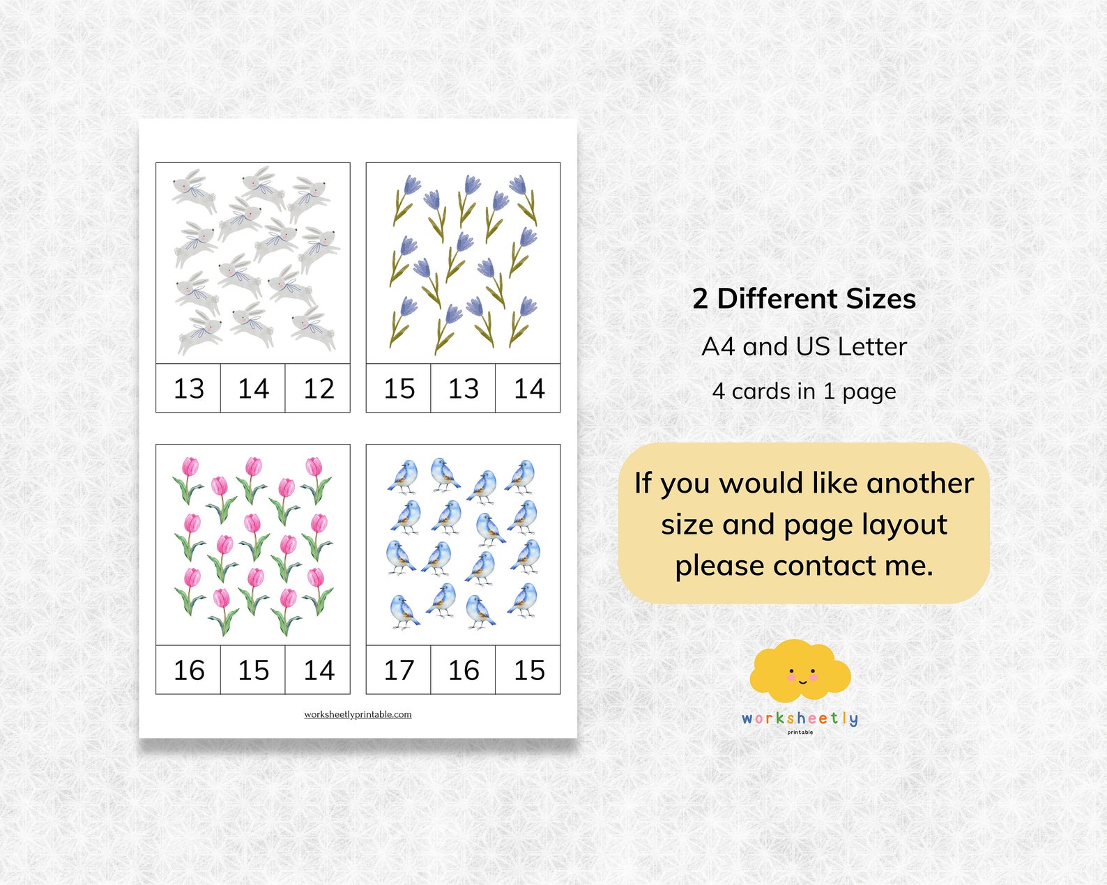 Easter Count and Clip Cards Numbers 1-20 Count Flashcards for Kids ...