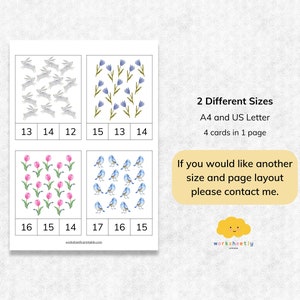 Easter Count and Clip Cards | Numbers 1-20 Count Flashcards for Kids ...