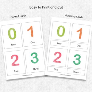 Montessori Numbers 0-100 Flashcards: Printable Learning (digital ...