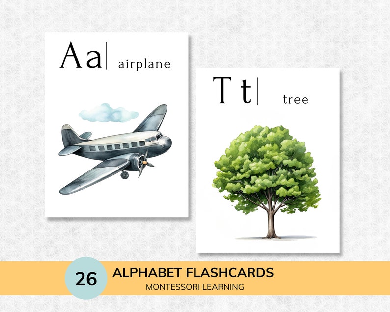 Alphabet Flashcards for Kids, Printable ABC Flashcards, Learning ...