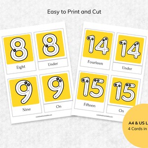 Number Tracing Flashcards for Kids, 0-20 Numbers Learn, Printable ...
