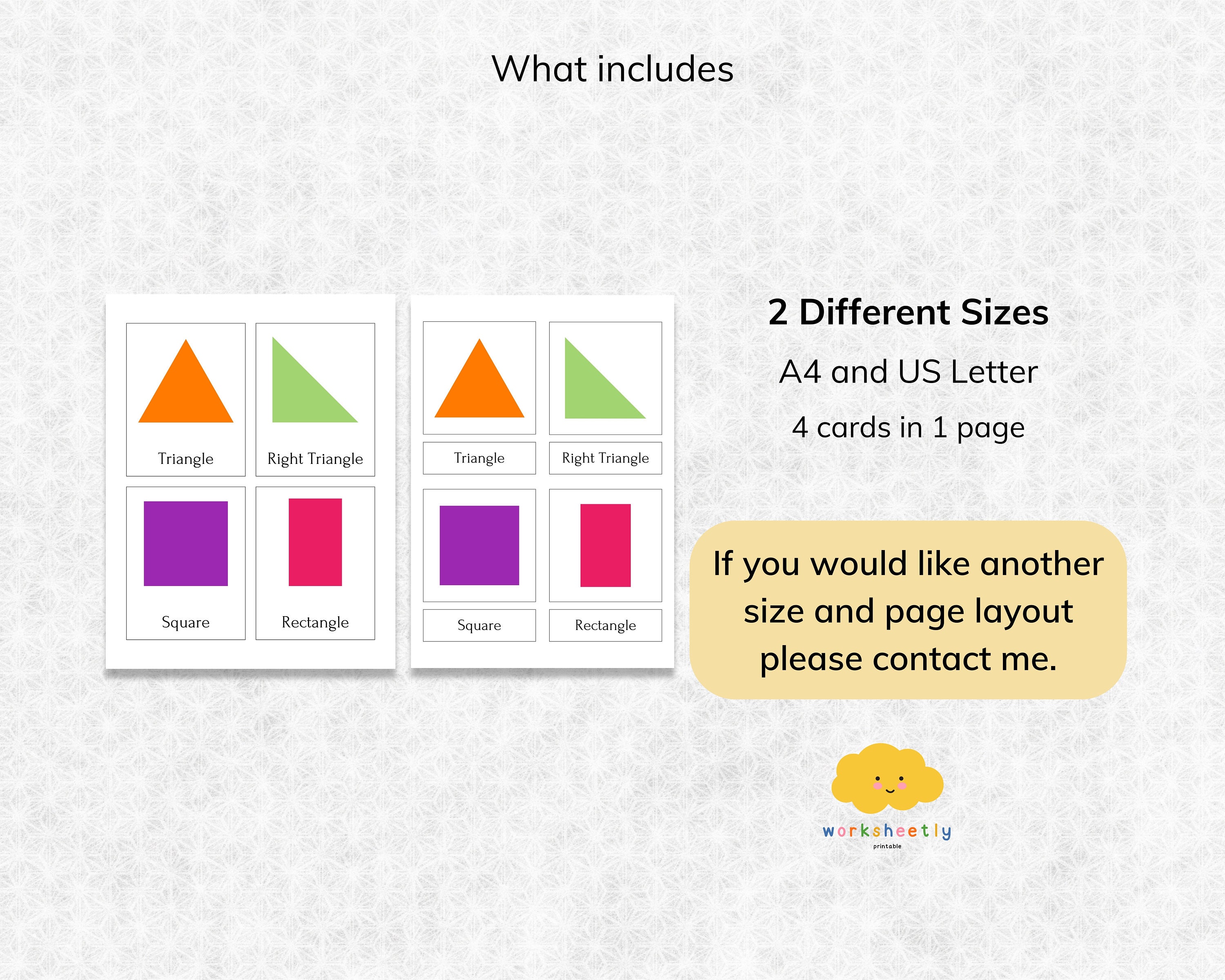 Geometric Shapes Flashcards: 2D Montessori Learning (printable) - Etsy