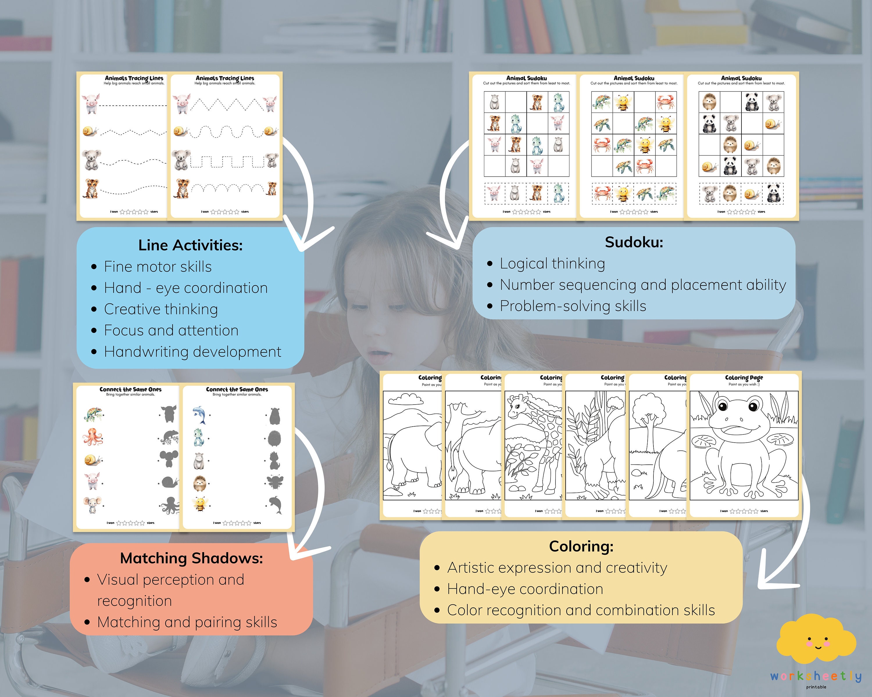 Animals Toddler Busy Book Toddler Learning Binder Montessori Toddler ...