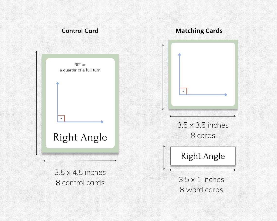 Types of Angles Measuring Math Montessori Flashcards | Montessori ...