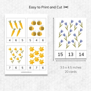 Easter Count and Clip Cards | Numbers 1-20 Count Flashcards for Kids ...