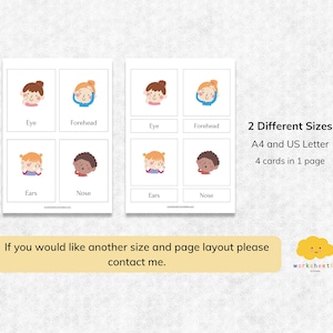 16 Body Parts Flashcards for Kids | Learning Body Parts 3 Part ...