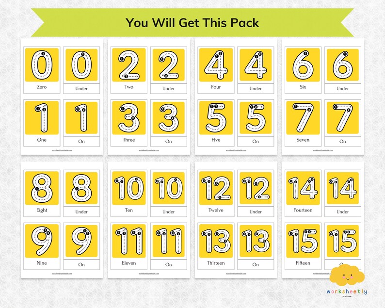 Number Tracing Flashcards for Kids, 0-20 Numbers Learn, Printable ...