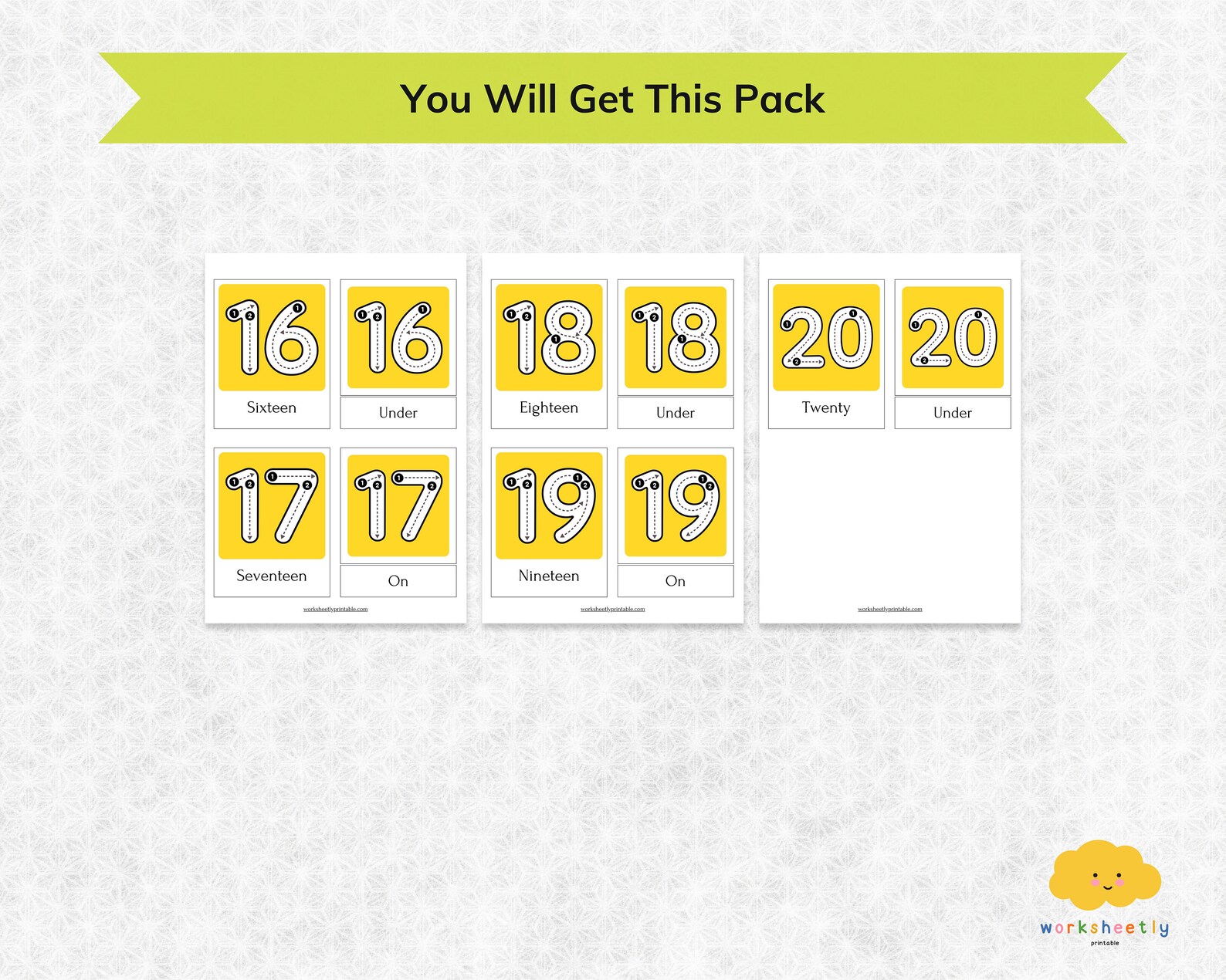 Number Tracing Flashcards for Kids, 0-20 Numbers Learn, Printable ...
