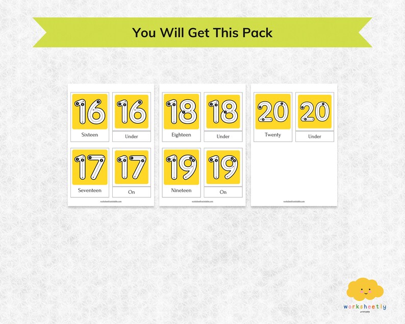 Number Tracing Flashcards for Kids, 0-20 Numbers Learn, Printable ...