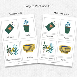 French Gardening Flashcards: Montessori Learning for Toddlers ...
