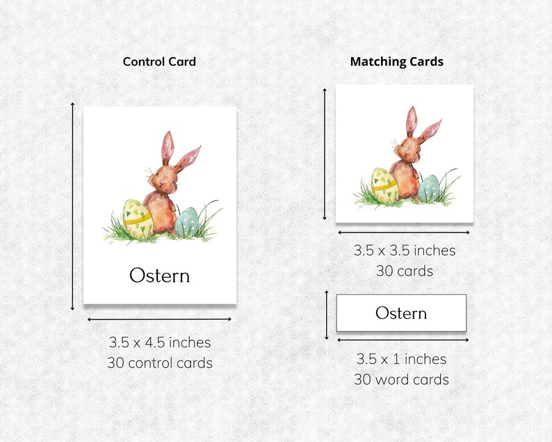 German Easter Flashcards: Montessori 3-part Cards (digital Download) - Etsy